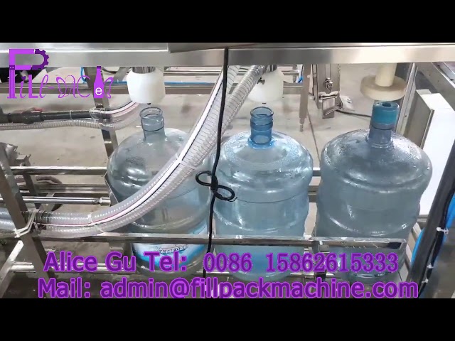 Sanitary 3 In 1 Barrel Filling Line With Light Checker